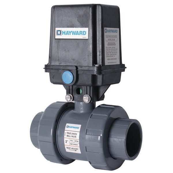Hayward Flow Control Ball Valve, Actuated, Electric, 1" PVC/EPDM, 115v ...