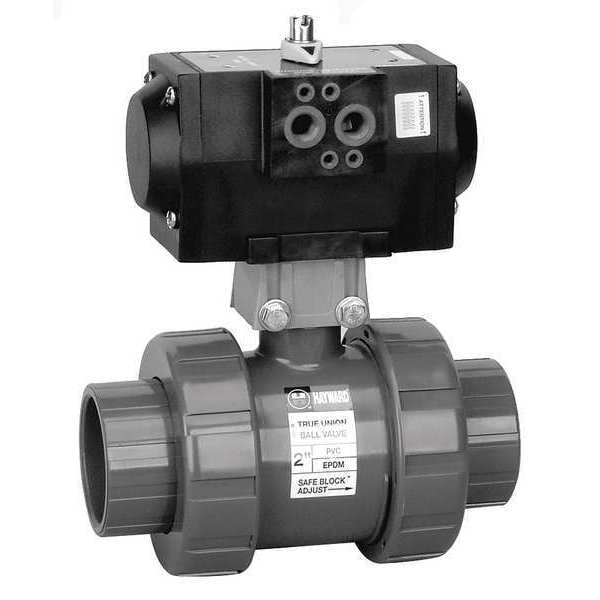 Hayward Flow Control 1" Socket PVC Pneumatic Ball Valve Inline ...
