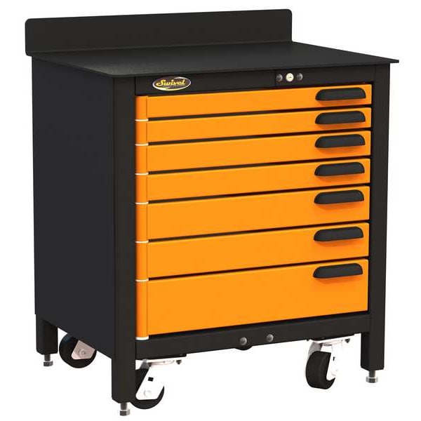 Swivel Storage Solutions Swivel Pro Rolling Tool Cabinet, 7 Drawer ...