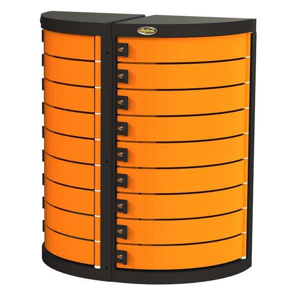 Swivel Storage Solutions Pro 51 Corner Cabinet, 9 Drawer, Black, Steel ...