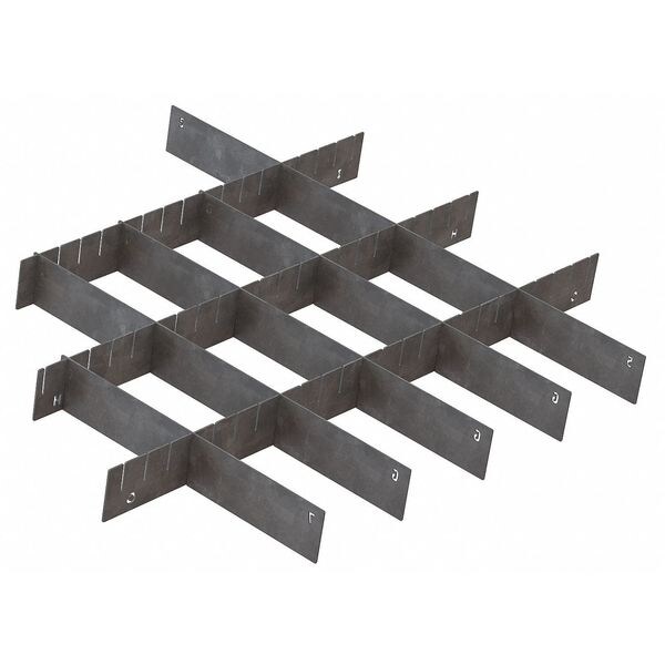 Swivel Storage Solutions Drawer Divider Set, Silver, Galvanized steel ...