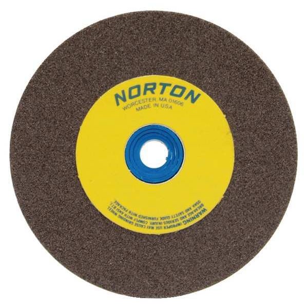 Norton Abrasives Grinding Wheel, 8 in. Dia, AO, 36/46G, Brown ...