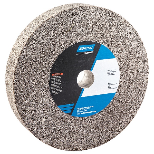 Norton Abrasives Grinding Wheel, 10in. Dia, AO, 36/46G, Brown ...