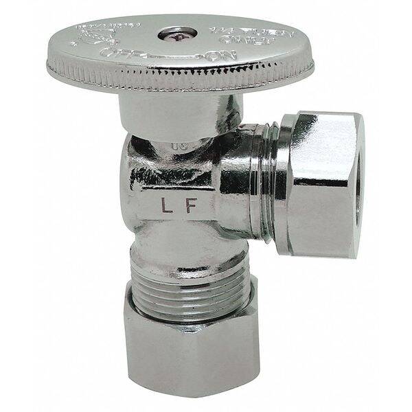 Global Des Angle Stop, Qurtr-Turn, 1/2 FPT x 1/2 Slip GVS-1011 | Zoro