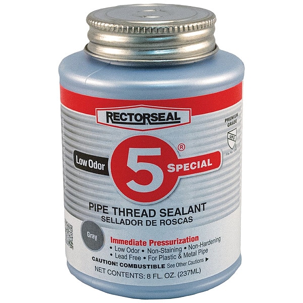 Rectorseal Pipe Thread Sealant No. 5 Low Odor, Gray 26551 | Zoro