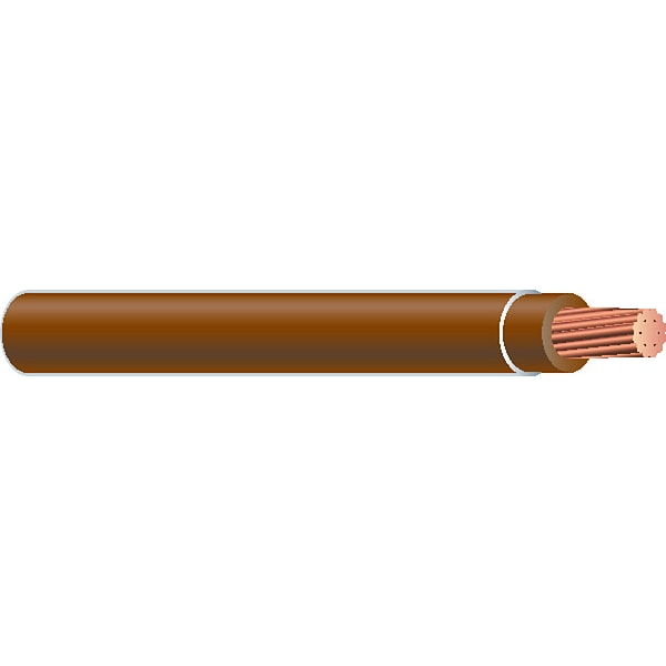 Southwire TFFN Building Wire, Copper, 18 AWG, 1C, Brown, Stranded, 500 ...