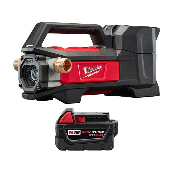 Milwaukee Tool CordlessTransferPumpKit, 75ft, 5.5inH, 18V 2771-20, 48 ...
