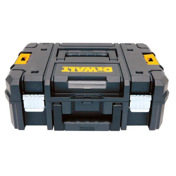 Dewalt TSTAK II Flat Top Tool Box, Plastic, Black, 17 in W x 13 in D x ...