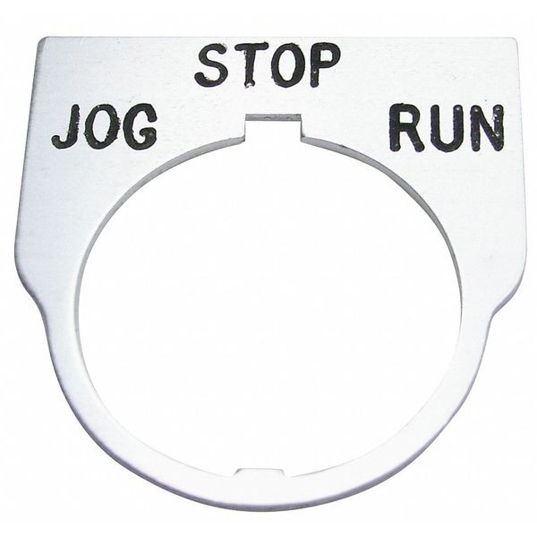 Rees Standard Legend Plate, Jog-Stop-Run 09014045 | Zoro