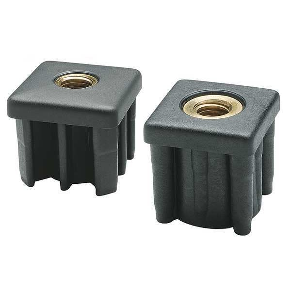 Elesa Tube End Caps, 1344 lb., Black NDX.Q-35X2,0-M14 | Zoro