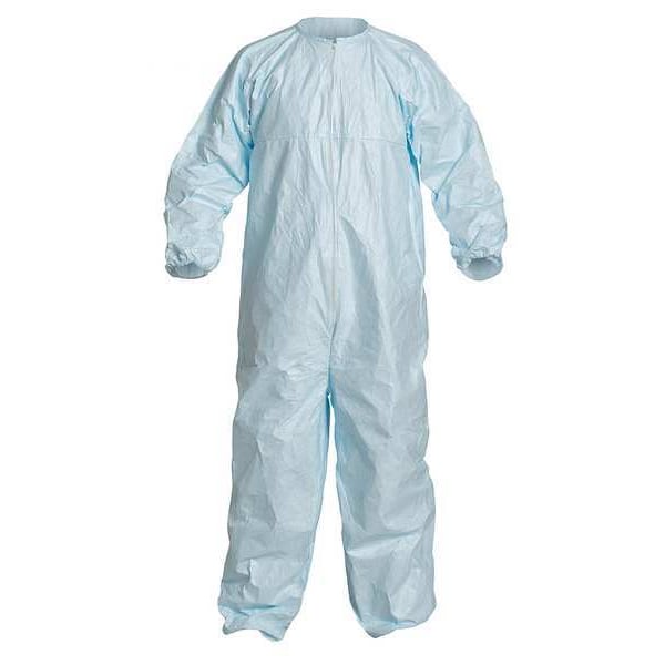 Dupont Collared Disposable Coveralls, 25 PK, Blue, High Density ...