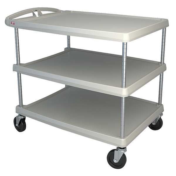 Metro Utility Cart with Lipped Plastic Shelves, Polymer (Shelf), Flat ...