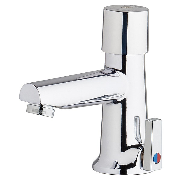 Chicago Faucet Metering Single Hole Mount, 1 Hole Straight Spout ...