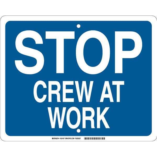 Brady Railroad Stop Sign, 15" W, 12" H, English, Aluminum, Blue 134187 ...