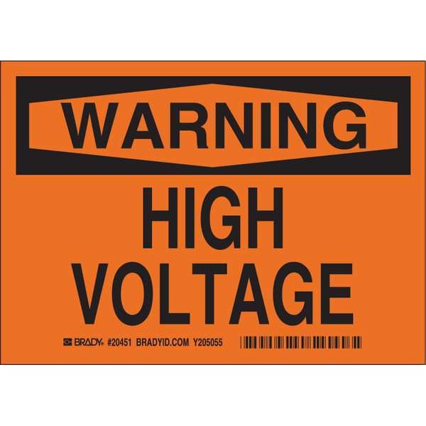 Brady Warning Sign, 5 x 7 In, Vinyl, PK5 20451 | Zoro