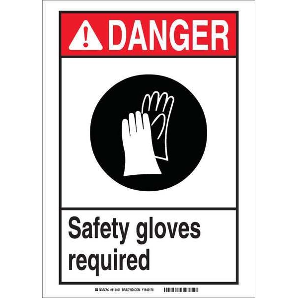 Brady Danger Sign, 10 in Height, 14 in Width, Polyester, Rectangle ...