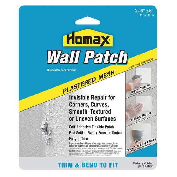 Homax Wall Patch, Self Adhesive, 6x6in, PK2 2297 | Zoro
