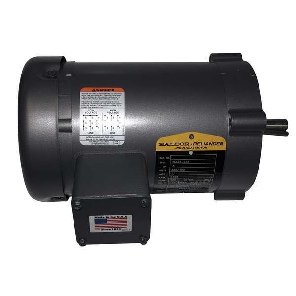 Baldor-Reliance 3-Phase General Purpose Motor, 5 HP, 184TC Frame, 208 ...