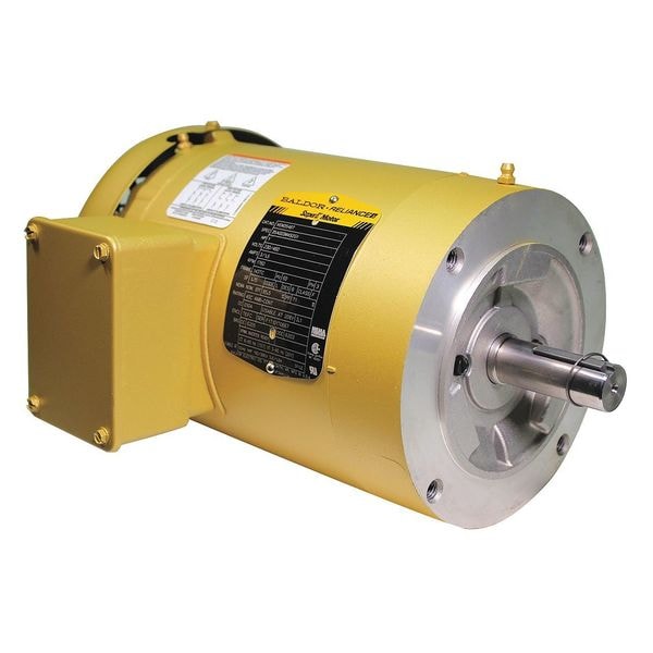 BALDOR ELECTRIC 3-Phase General Purpose Motor, 1 HP, 143TC Frame, 208 ...