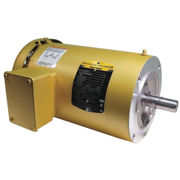 BALDOR ELECTRIC 3-Phase General Purpose Motor, 2 HP, 145TC Frame, 208 ...