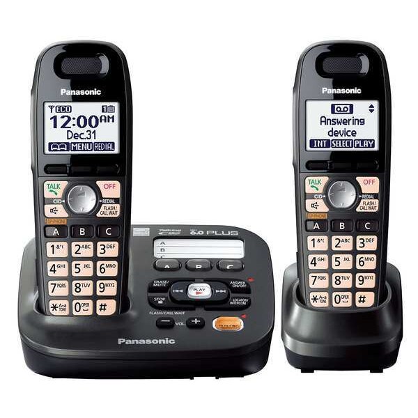Panasonic Expandable Phone, Cordless, Black KX-TG6592T | Zoro