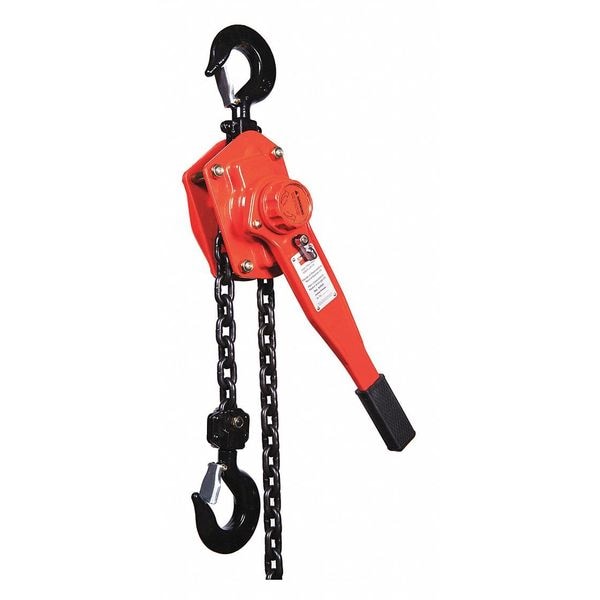 Dayton Lever Chain Hoist, 6,000 lb Load Capacity, 5 ft Hoist Lift, 1 29 ...