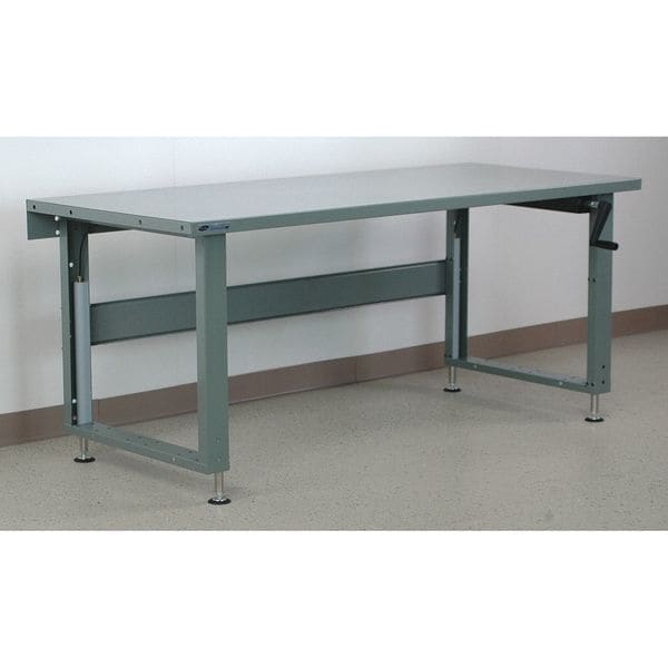 Stackbin Hand Crank Workbenches, 72" W, Adjustable Height, 1000 lb. ES7236-4000 | Zoro