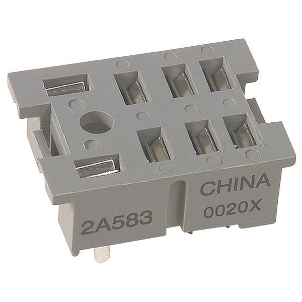 Dayton Relay Socket, Standard, Square, 8 Pin, PCB 2A583 | Zoro