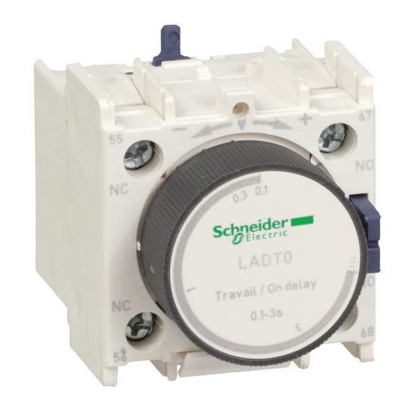 Schneider Electric IEC Timer Module, 1NO/1NC, .1 to 3sec LADT0 | Zoro