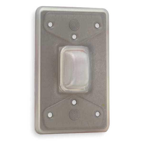 Hubbell HBL1795 Weatherproof Wall Plate,1 Gang,Gray | Zoro.com