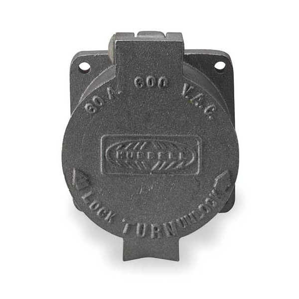Hubbell Wiring Device-Kellems Locking Receptacle, Non-NEMA, 60 A, 600V ...