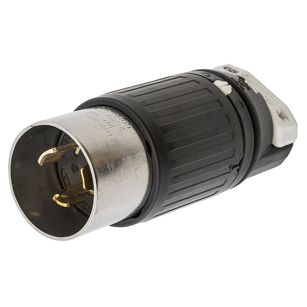 Hubbell HBL3763C 50A Twist-Lock Plug 2P 3W 600VAC/250VDC BK/WT | Zoro.com
