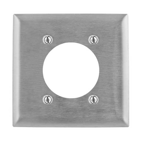 Hubbell Wiring Device-Kellems Receptacle Wall Plate, 1 Circular Opening ...