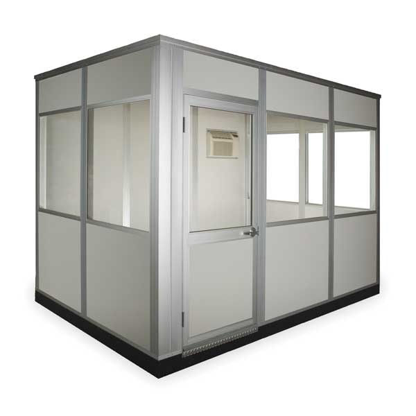 Porta-King 4-Wall Modular In-Plant Office, 8 1/2 ft H, 8 ft W, 8 ft D ...