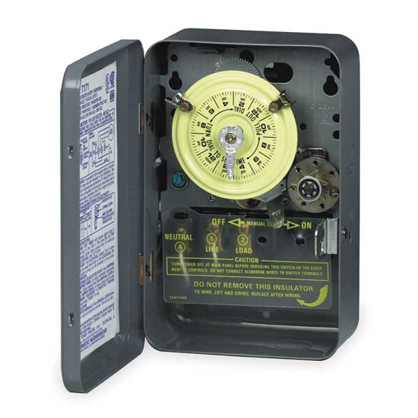 Intermatic Electromechanical Timer, 24-Hr, DPST, 40A T174R | Zoro