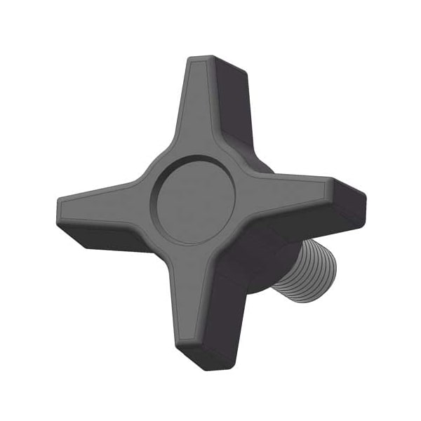 Innovative Components Four Prong Knob with Screw, 3/8-16 Thread Size, 1.125"L, Steel GN6C07504P7 ...