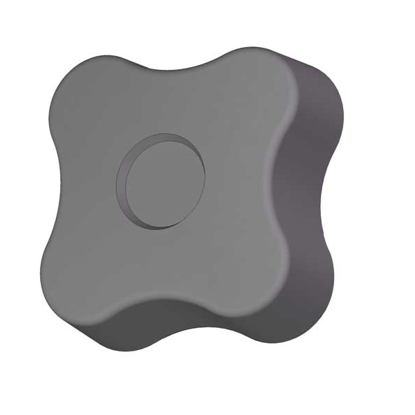 Innovative Components Soft Touch Four Lobe Knob, 1/4-20 Thread Size, 0.625"L, Steel GN4C ...