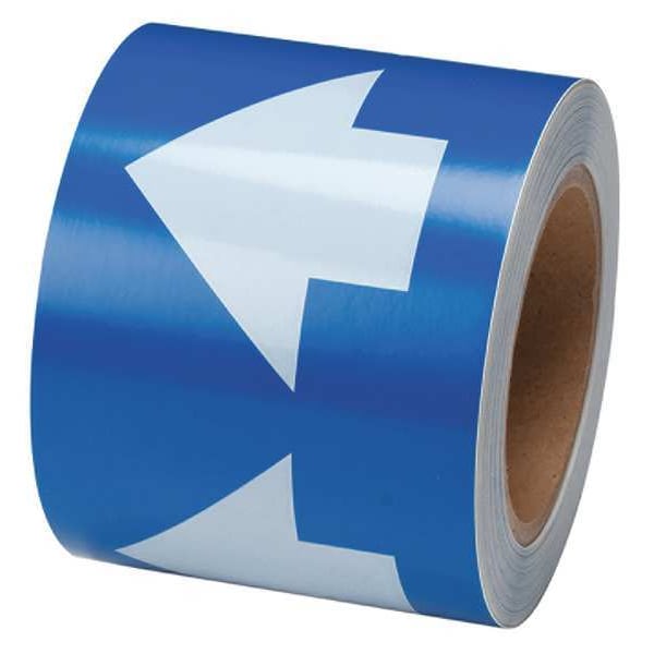 Brady Arrow Tape, Vinyl, 4 in W x 90 ft. L, Adhesive Mounting, White ...