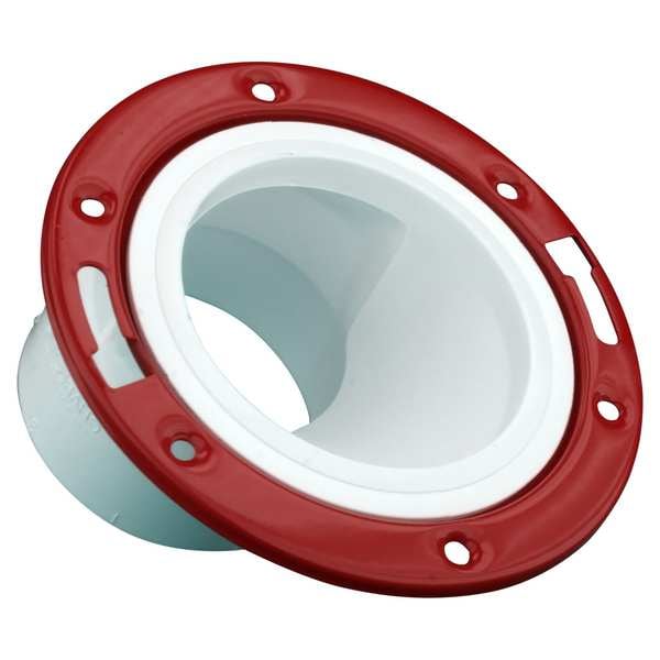 Zoro Select PVC Closet Flange, Hub, 4 in x 3 in Pipe Size 05920 | Zoro