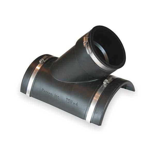 Zoro Select Flexible Tap Saddle Wye, For Pipe Size 4" TSW-4 | Zoro