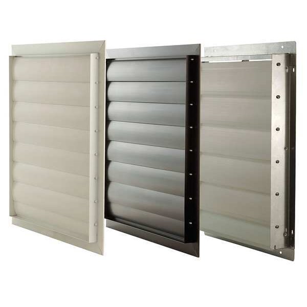 Dayton 24 in Agricultural Wall Exhaust Shutter / PVC Shutter, White PVC ...