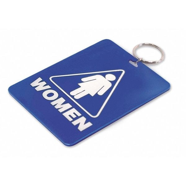 Lucky Line Restroom Key Tag, Women, Blue 53001 | Zoro
