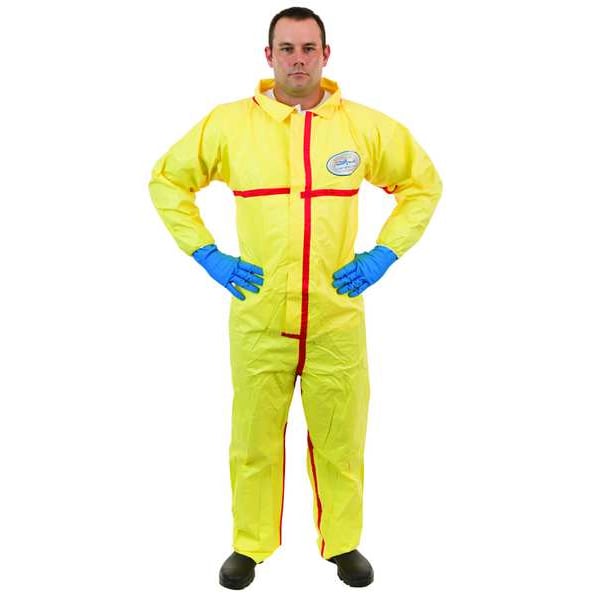Chemsplash Chemical Resistant Coveralls, Collared Coverall, L, Nonwoven ...