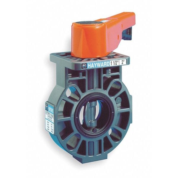 Hayward Flow Control Butterfly Valve, 4 In, CPVC, Viton BY220400VL | Zoro