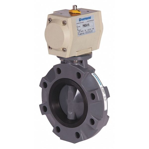 Hayward Flow Control Butterfly Valve, 6 In, PVC, EPDM BY110600EL | Zoro