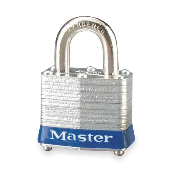 Master Lock Padlock, Keyed Alike, Standard Shackle, Rectangular Steel ...