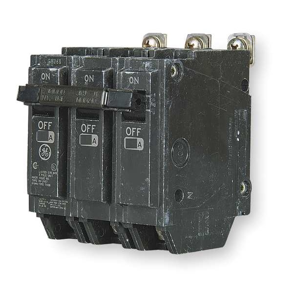 GE 20A, 3 pole Miniature Circuit Breaker, THQB, 240V AC, - THQB32020