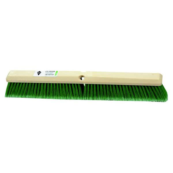 Tough Guy 24 in Sweep Face Push Broom Head, Soft, Green 3H388 | Zoro