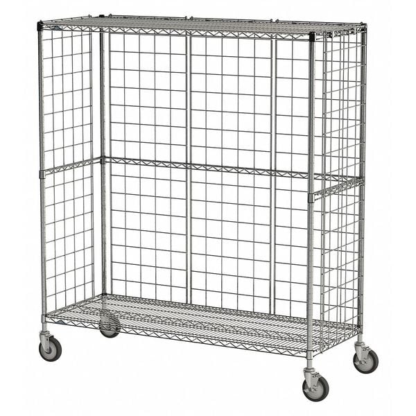 Metro Wire Cart 3-Sided, 24 In. W, 60 In. L 65138-IP | Zoro