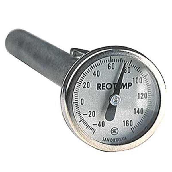 Reotemp 2" Stem Analog Dial Pocket Thermometer, -40 Degrees to 160 ...